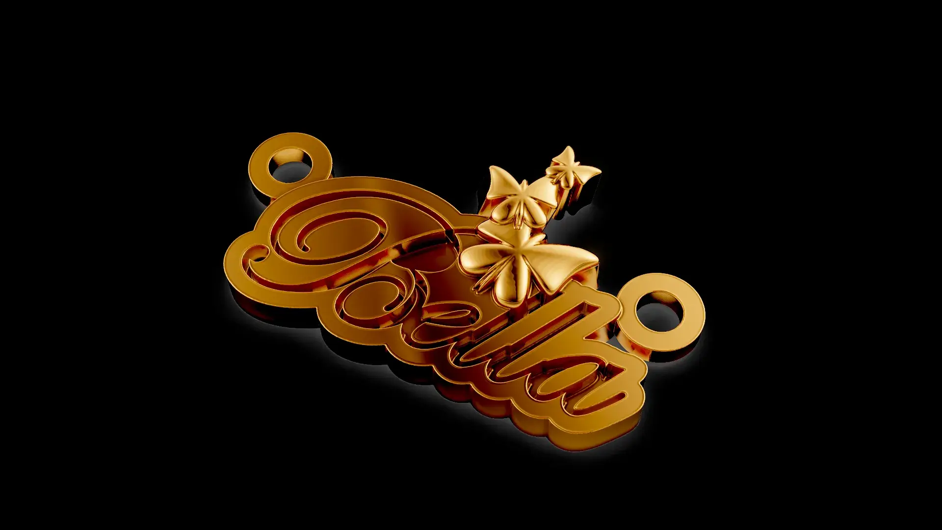 Jewelry & Accessories STL Download - Bella Name Pendantby Christina3d