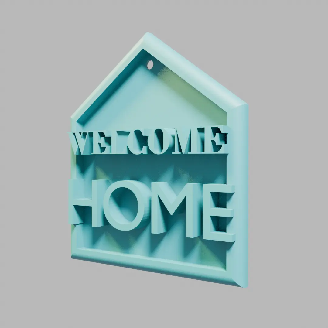3D Printer Files | 3MF File | wall decor welcome home | Creality Cloud