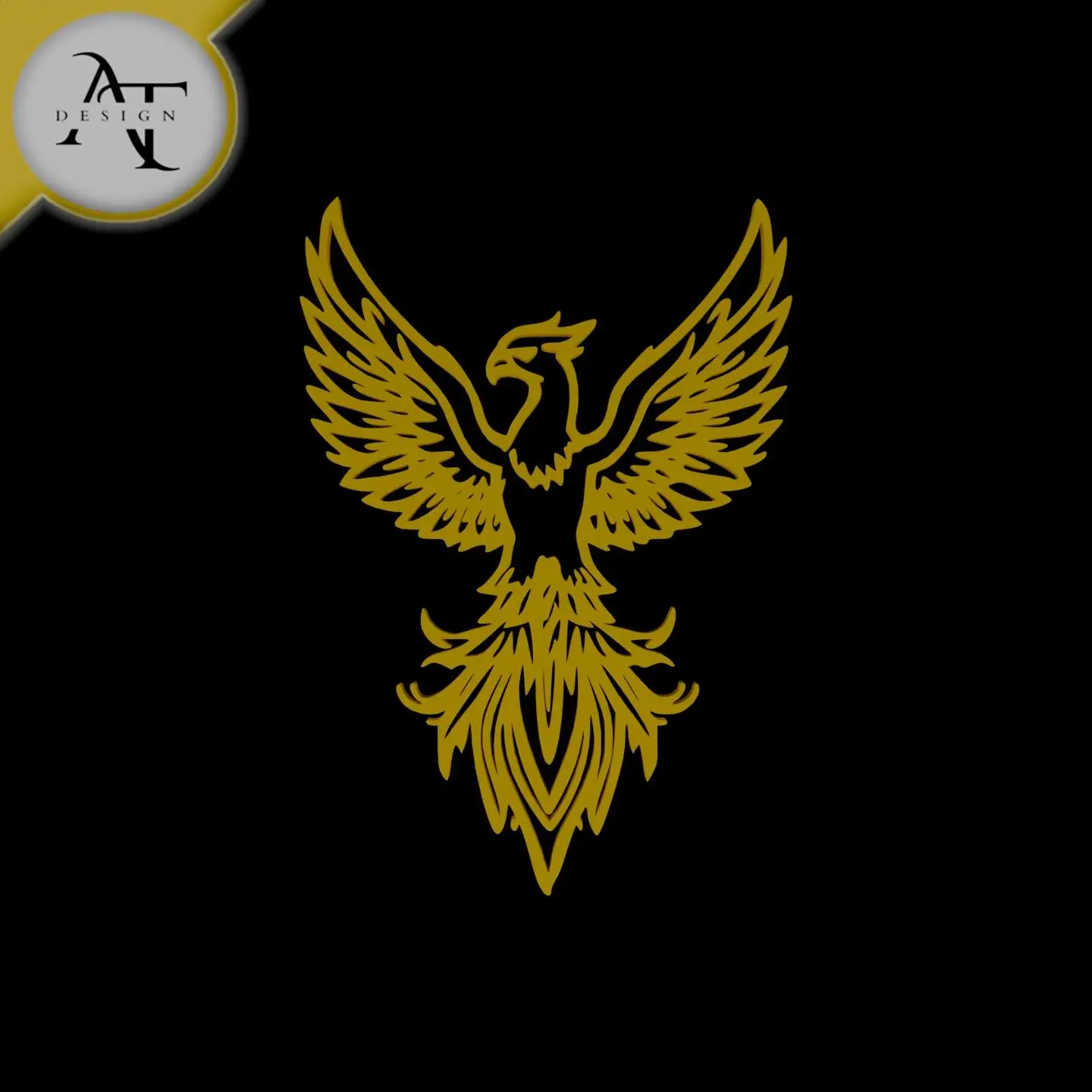 Home Decorations & Ornaments STL Descarga - Phoenix- Line Art - 2D Wall ...