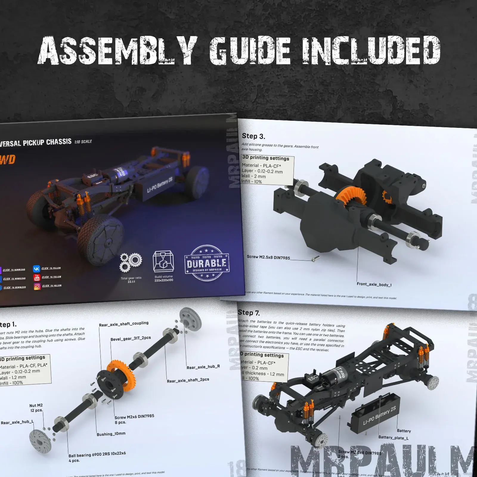 Electronics & RC (Remote Control) STL Download - Universal pickup ...