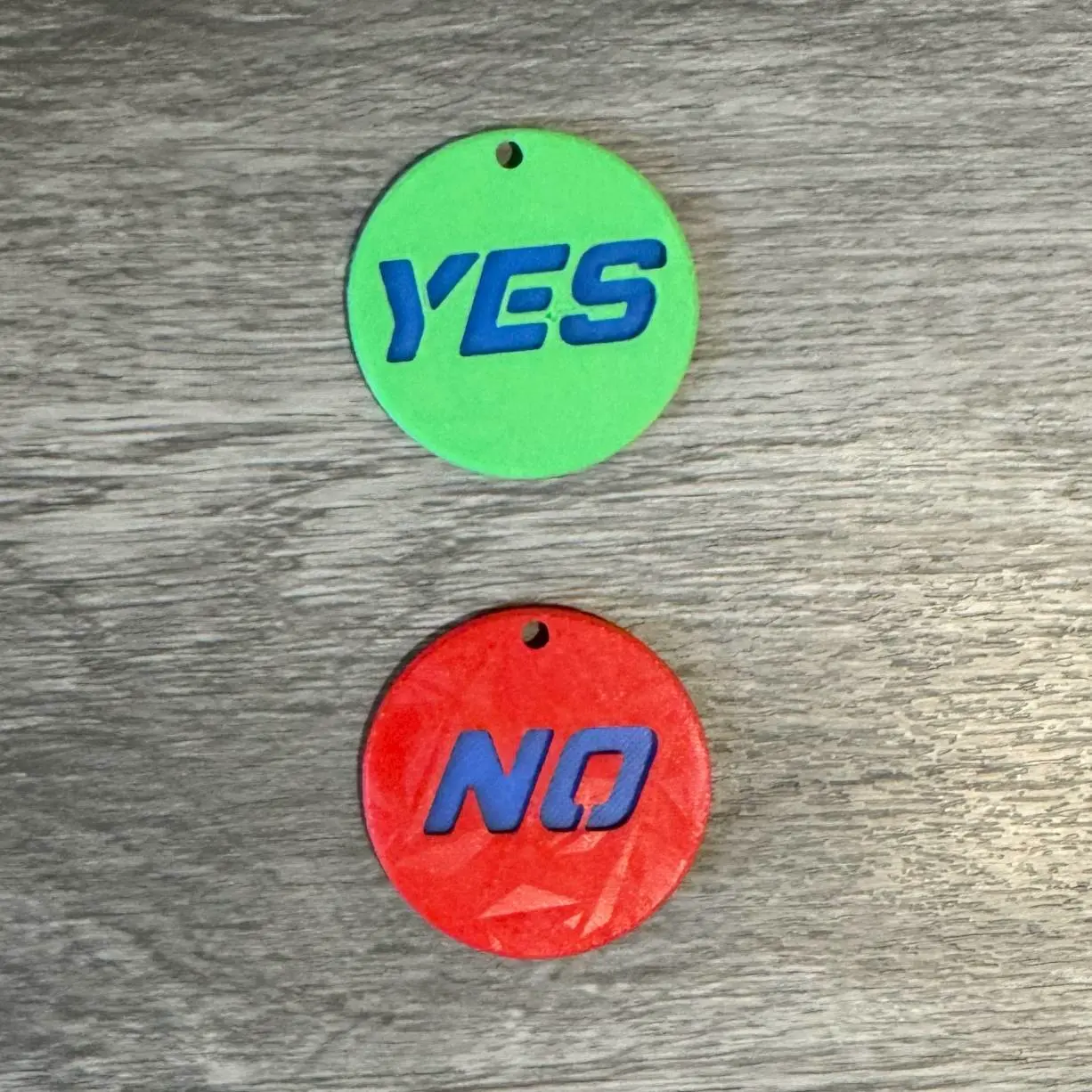 3D Printer Files | 3MF File | Yes / No Communication Keyrings ...