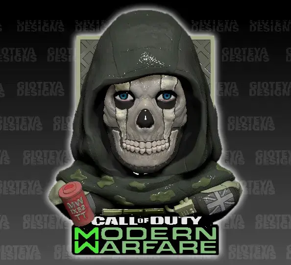 Characters & Creatures STL Descarga - Call of Duty Modern Warfare Ghost ...