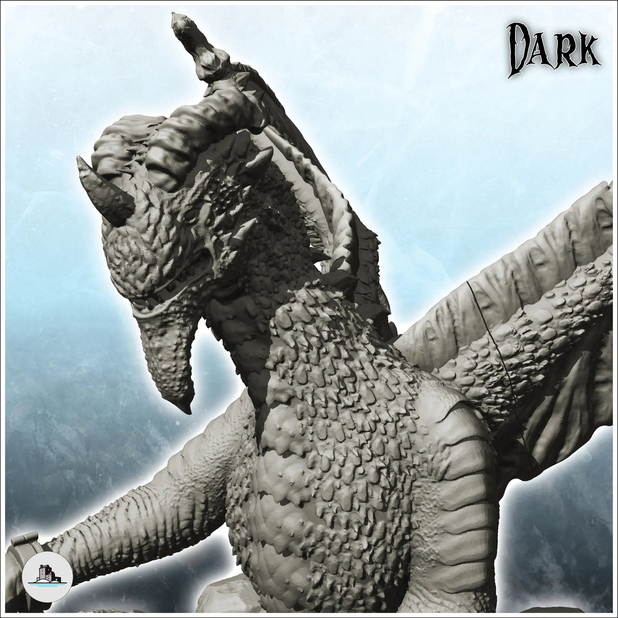 Dragon with chain - figure miniature statue fantasy | 3D models ...