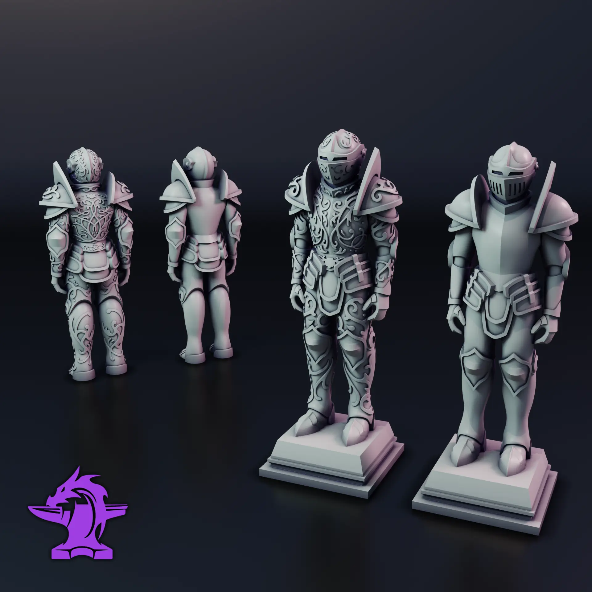 Other STL Download - Standing Armor Suits / Display Statuesby Forge of ...