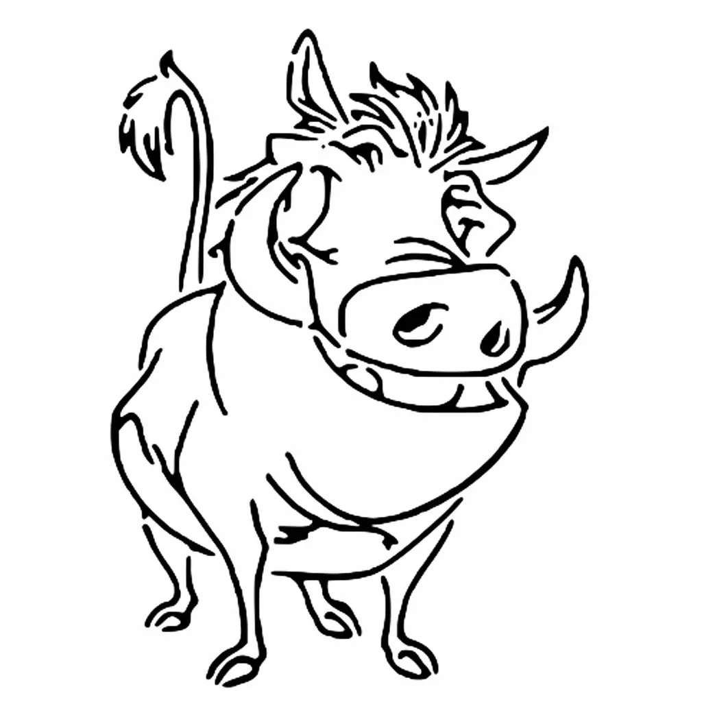 Free Digital Art STL Download - Pumbaa stencilby SMT_M 🦊
