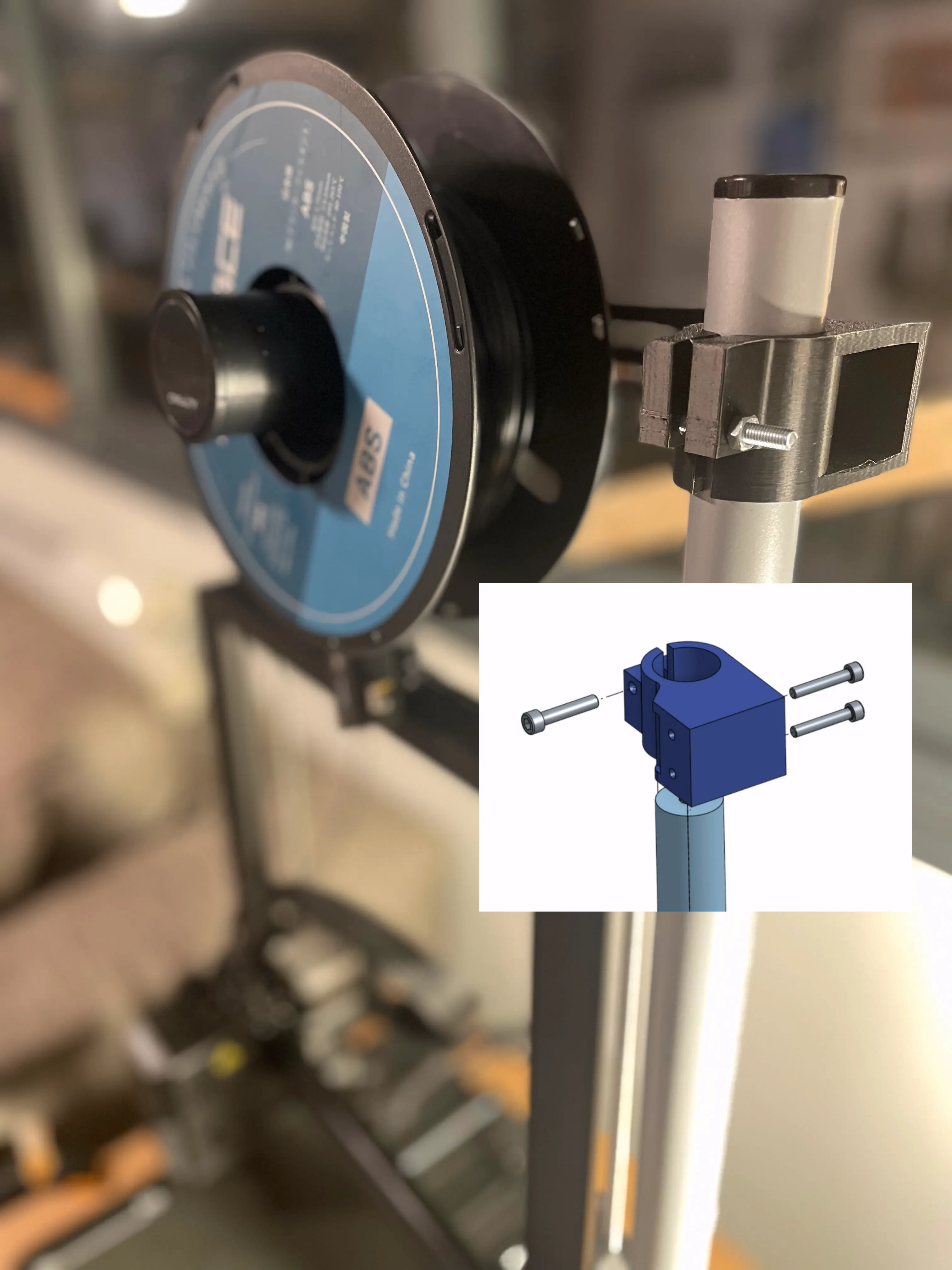 Free Tools & Spare Parts STL Download - Spool holder connector to a ...