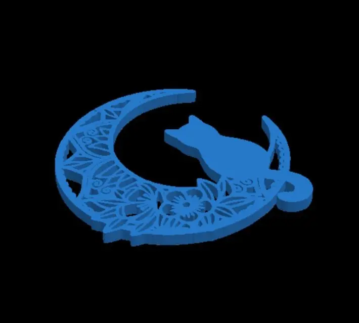 Other STL Download - chat sur la lune by user9379294349
