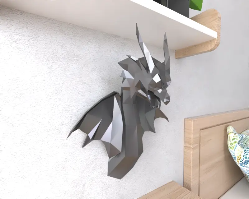 Dragon Head Lowpoly Low poly | 3D models download | Creality Cloud