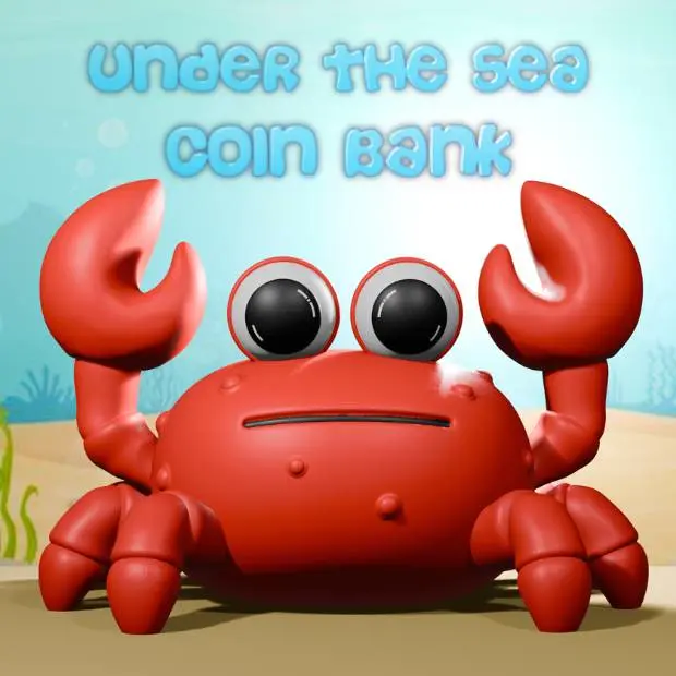 Free Badges & Coins STL Download - Under the Sea Crab Coin Bankby Mesh ...