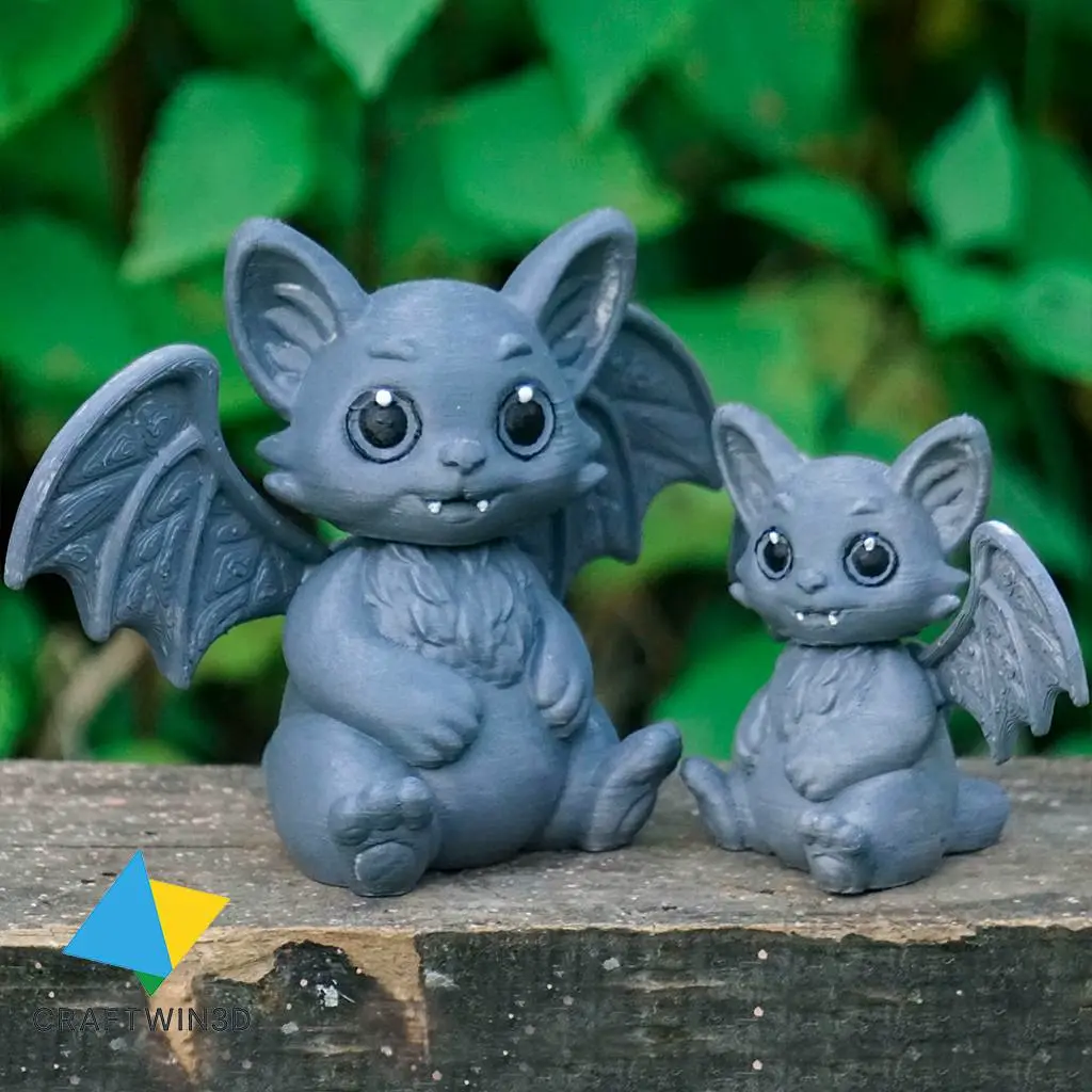 Characters & Creatures STL Download - Print in Place Flexy Bat No ...