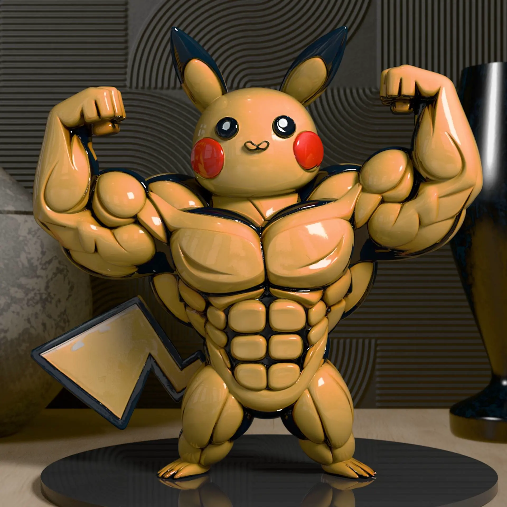 3D Printer Files | 3MF File | Strong Pikachu Fan Art | Creality Cloud