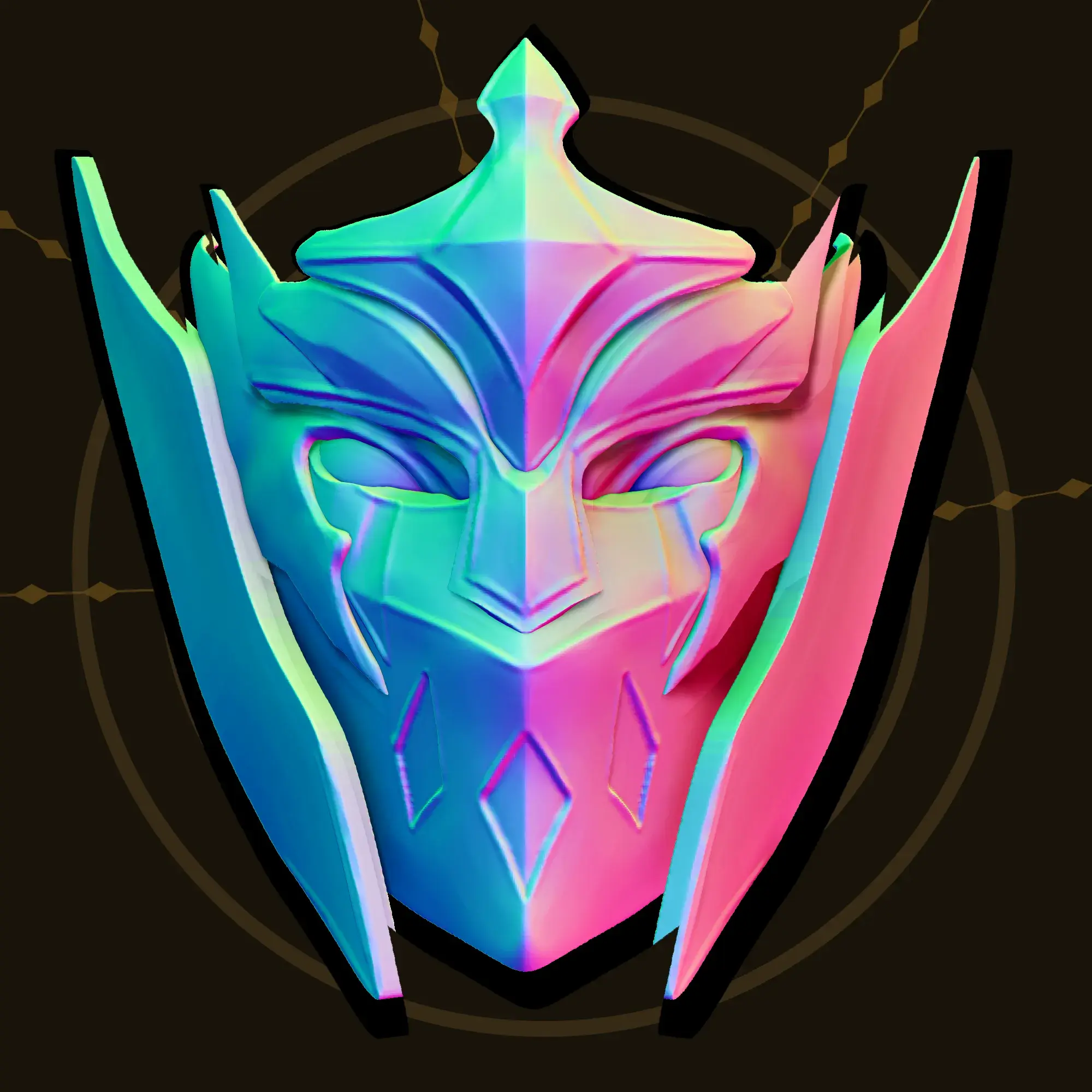 Cosplay STL Download - Arcana Jhin Mask 3D STLby diepriver