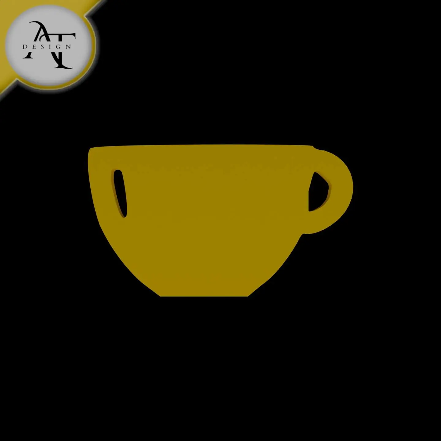 Free Digital Art STL Download - Simple Coffee Cup Symbol - 2D Artby AT ...