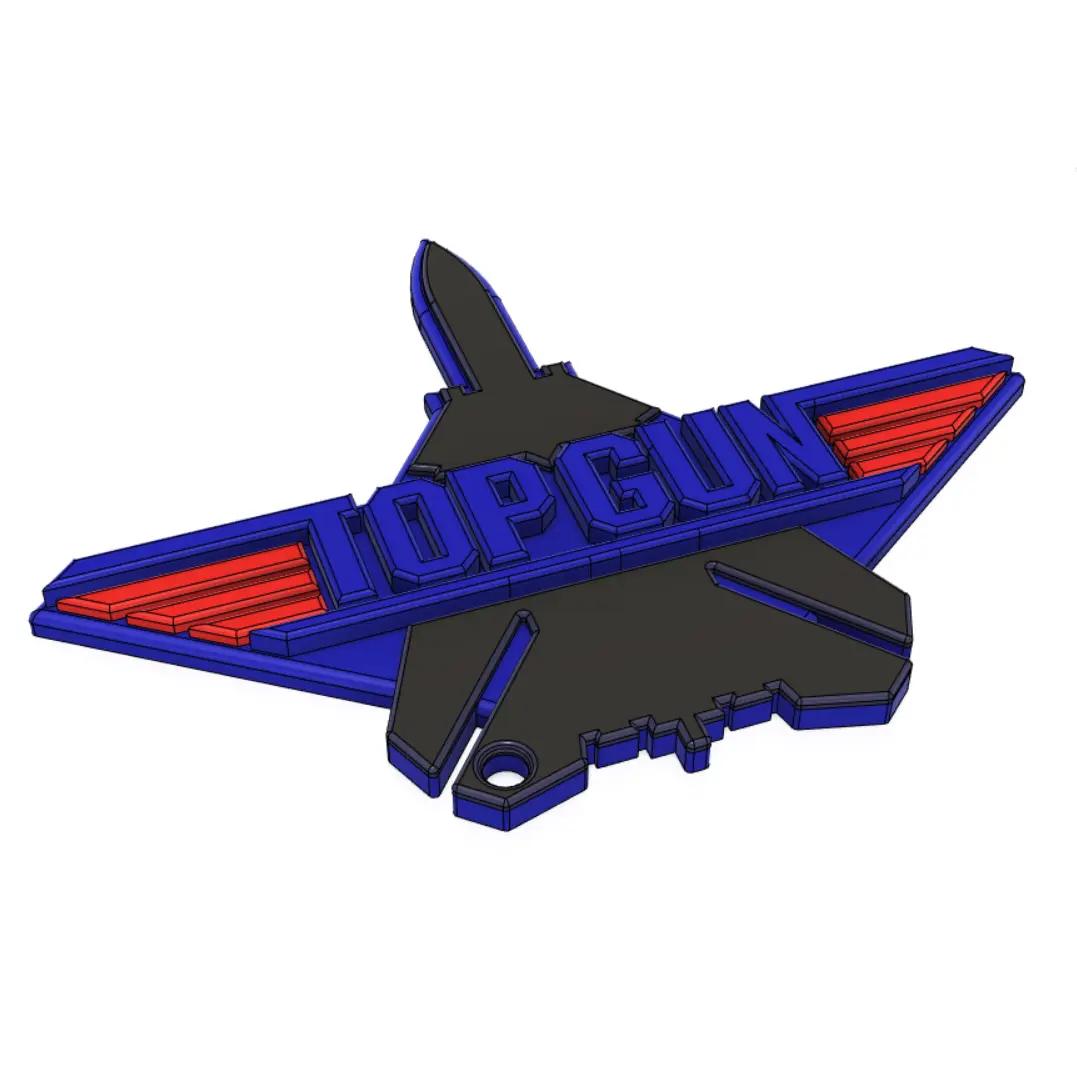 TOP GUN MULTICOLOUR KEYCHAIN - KEY TAG | 3D models download | Creality ...