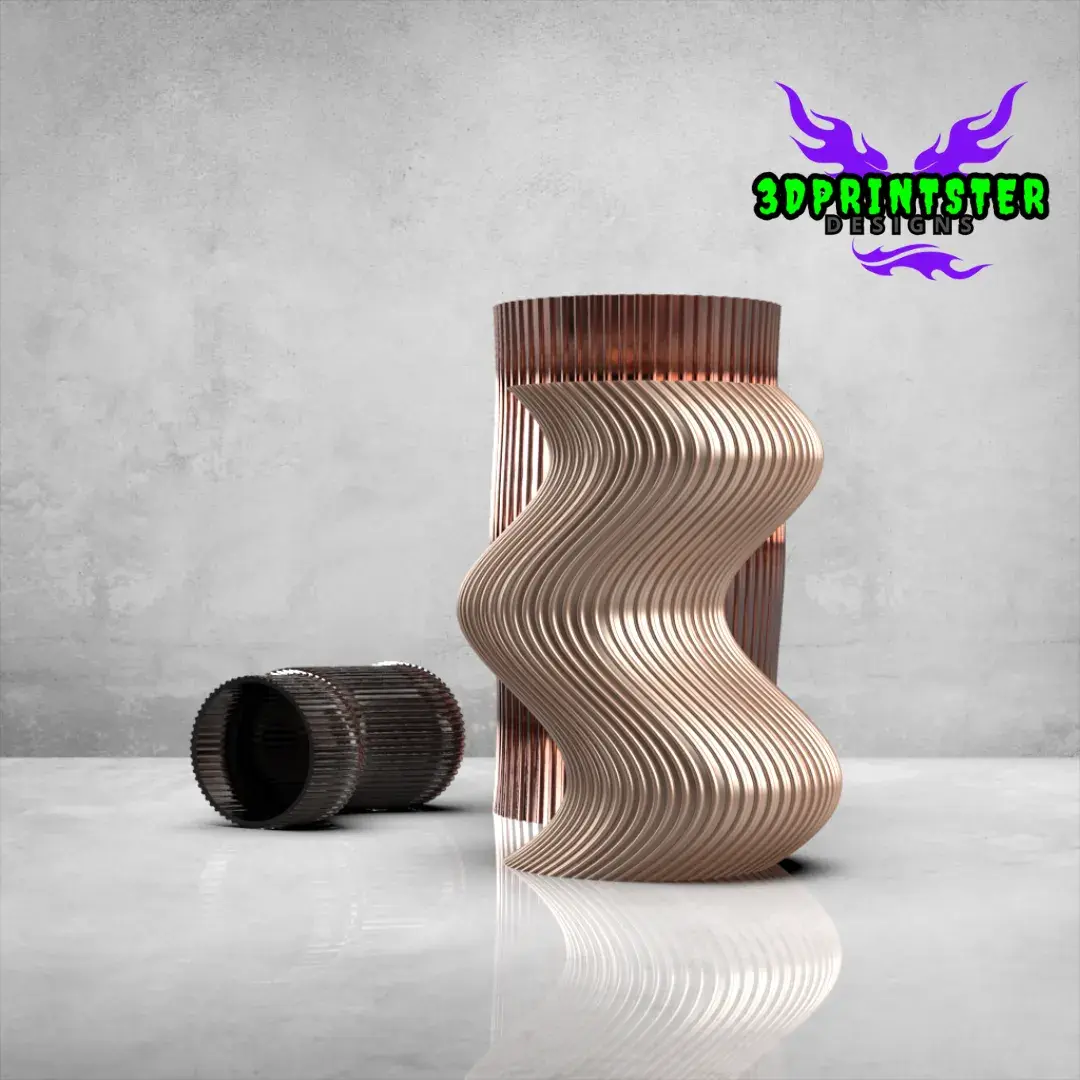 Home Decorations & Ornaments STL Download - Wavecrest Vase - Elegant Home Decorby 3Dprintster