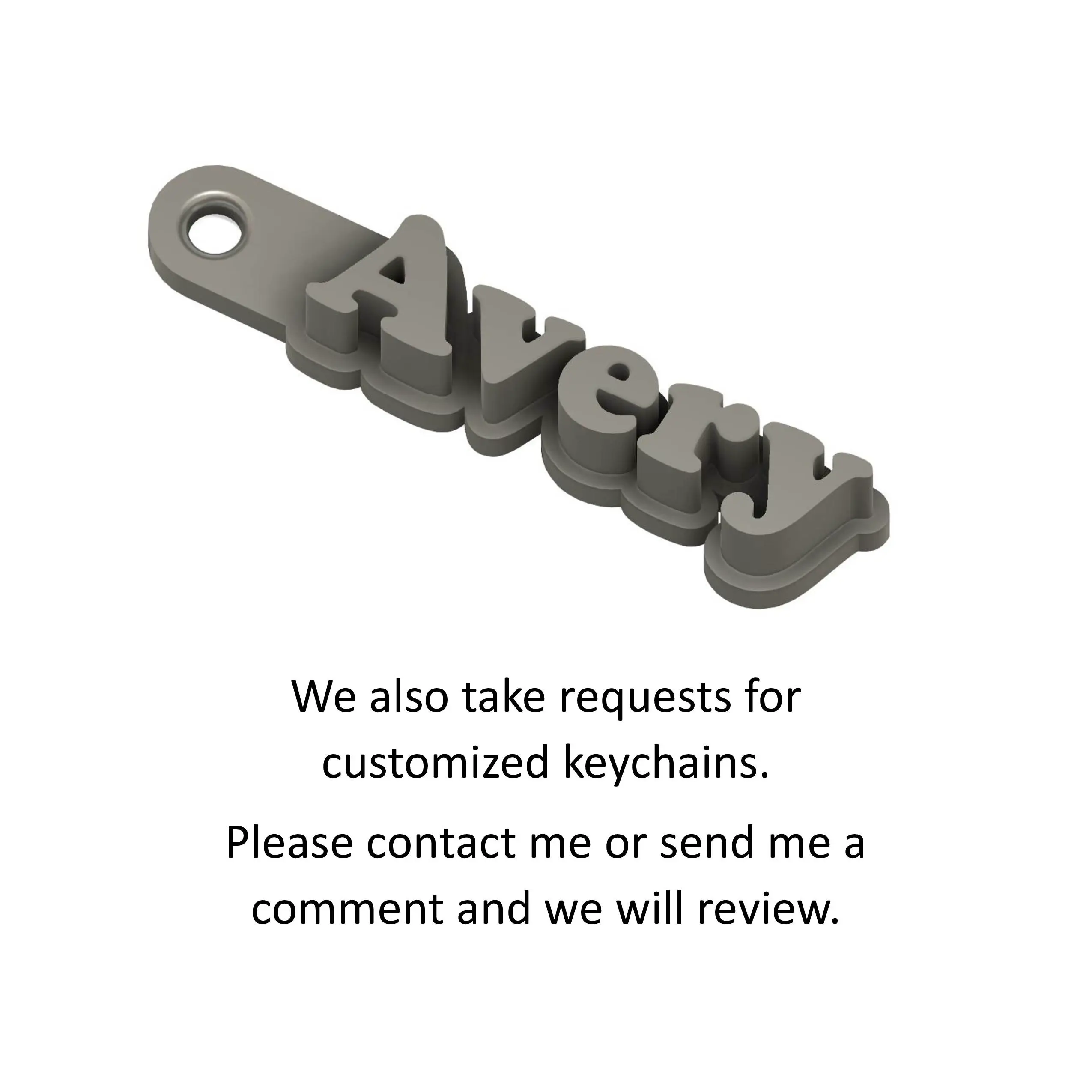 Other STL Download - Avery Keychain / Keyringby Trash Can Guy