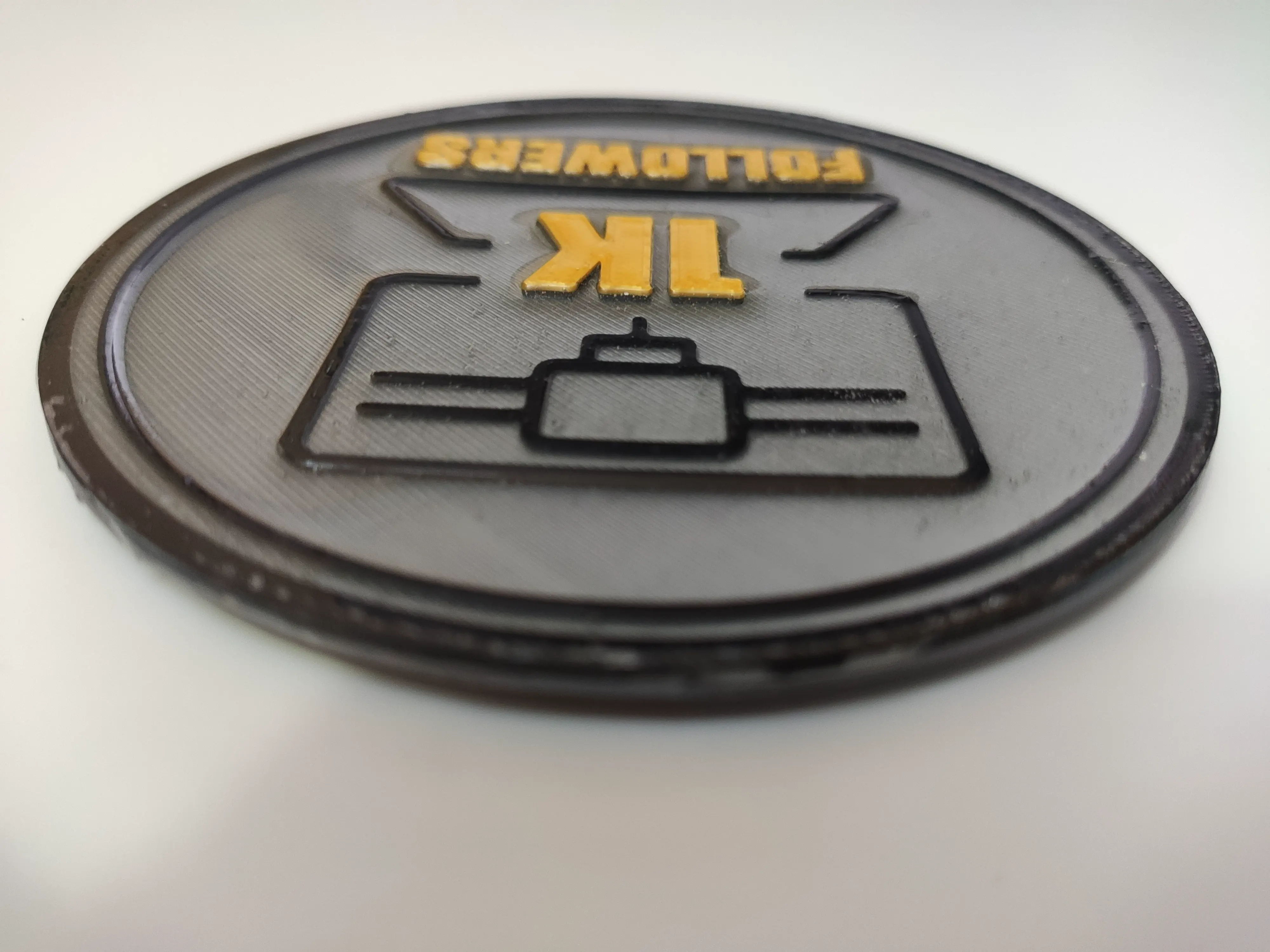 Badges & Coins STL Download - 1K Followers medalby Creathings3D