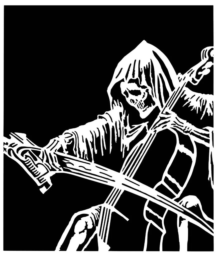 Free Other STL Download - Grim Reaper stencil 11by SMT_M 🦊