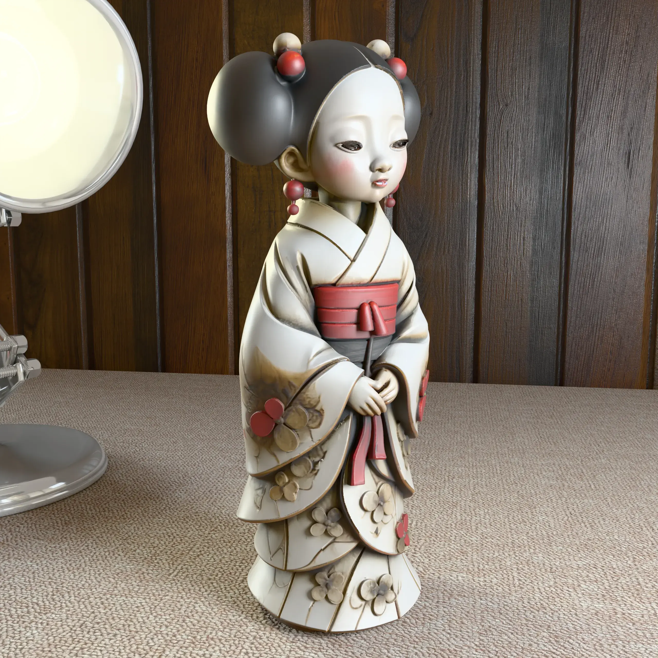3D Printer Files | 3MF File | Geisha Girl Fan Art | Creality Cloud