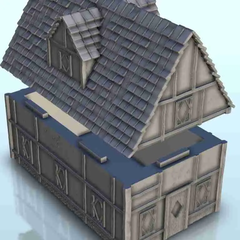 Other STL Download - Medieval house with cellar exterior entrance 4 ...