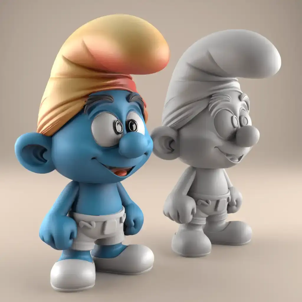 Characters & Creatures STL Download - Smurf 3D STL File: Cute Desk ...