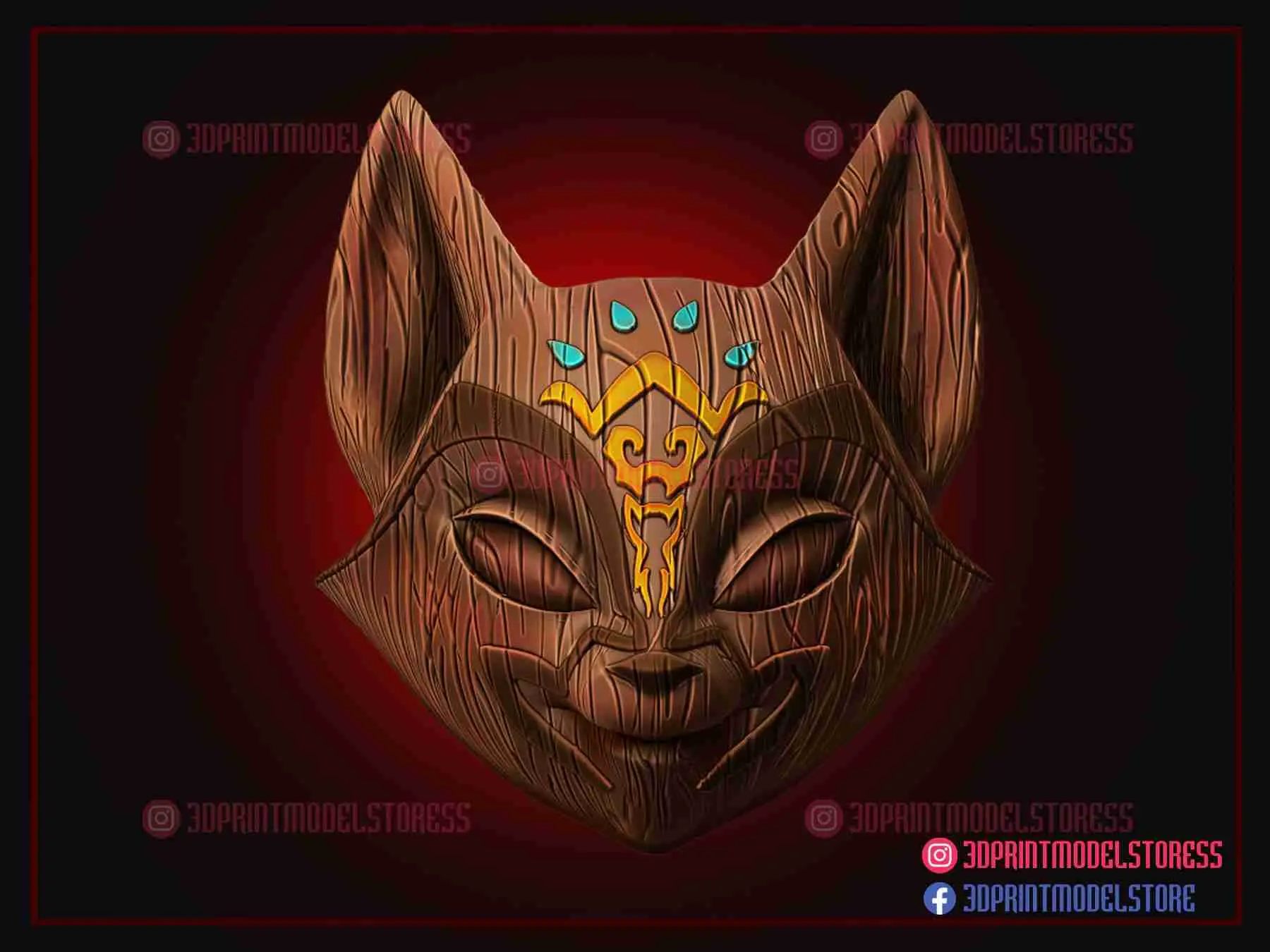Cosplay STL Download - Kena Bridge of Spirits Game Cosplay - Taro Mask ...