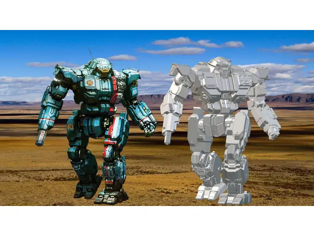 Free Robots & Mechs STL Download - Victor Mech Mechwarriorby DaveAsp
