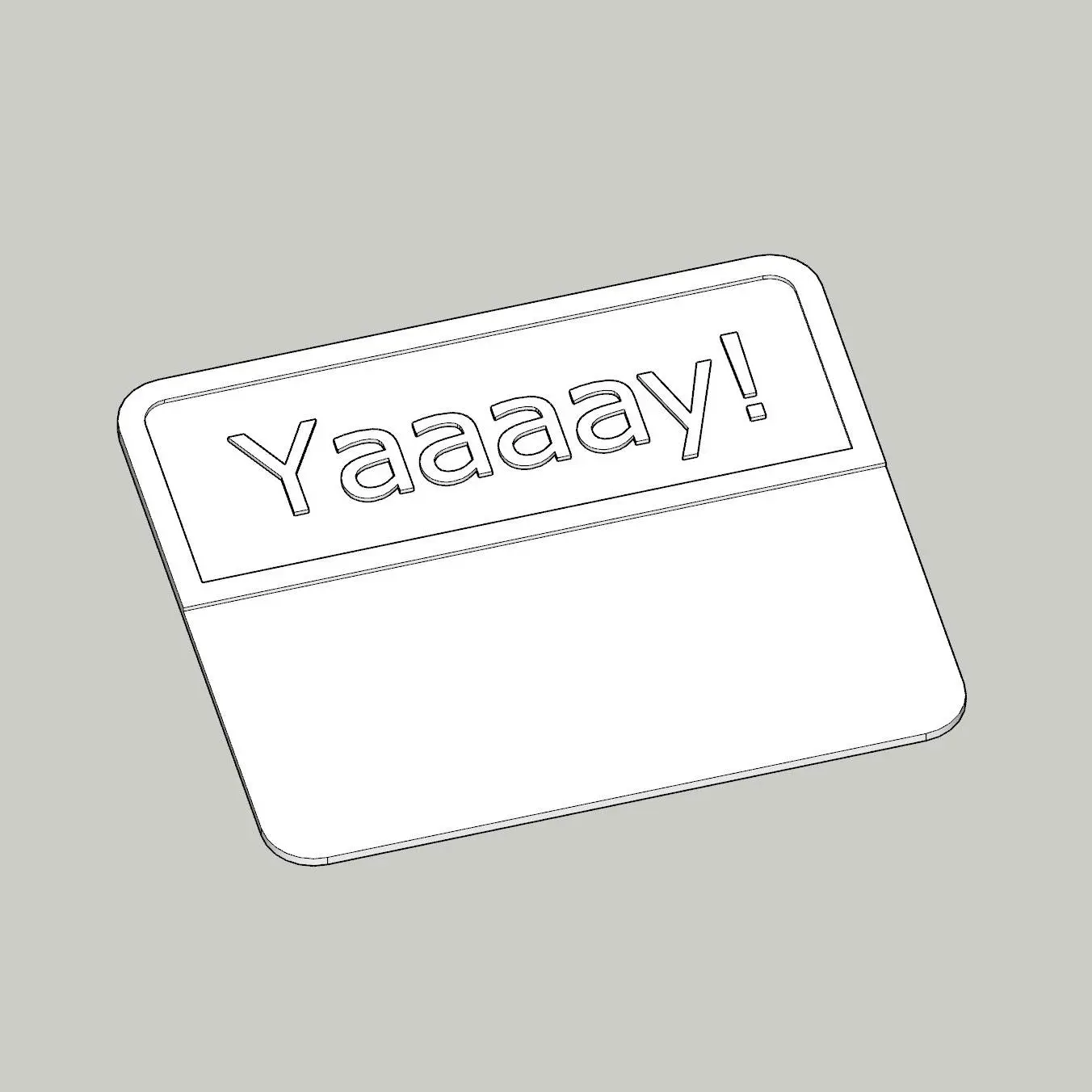 Free Other STL Download - Yaaaay coverplateby Charles Fortin