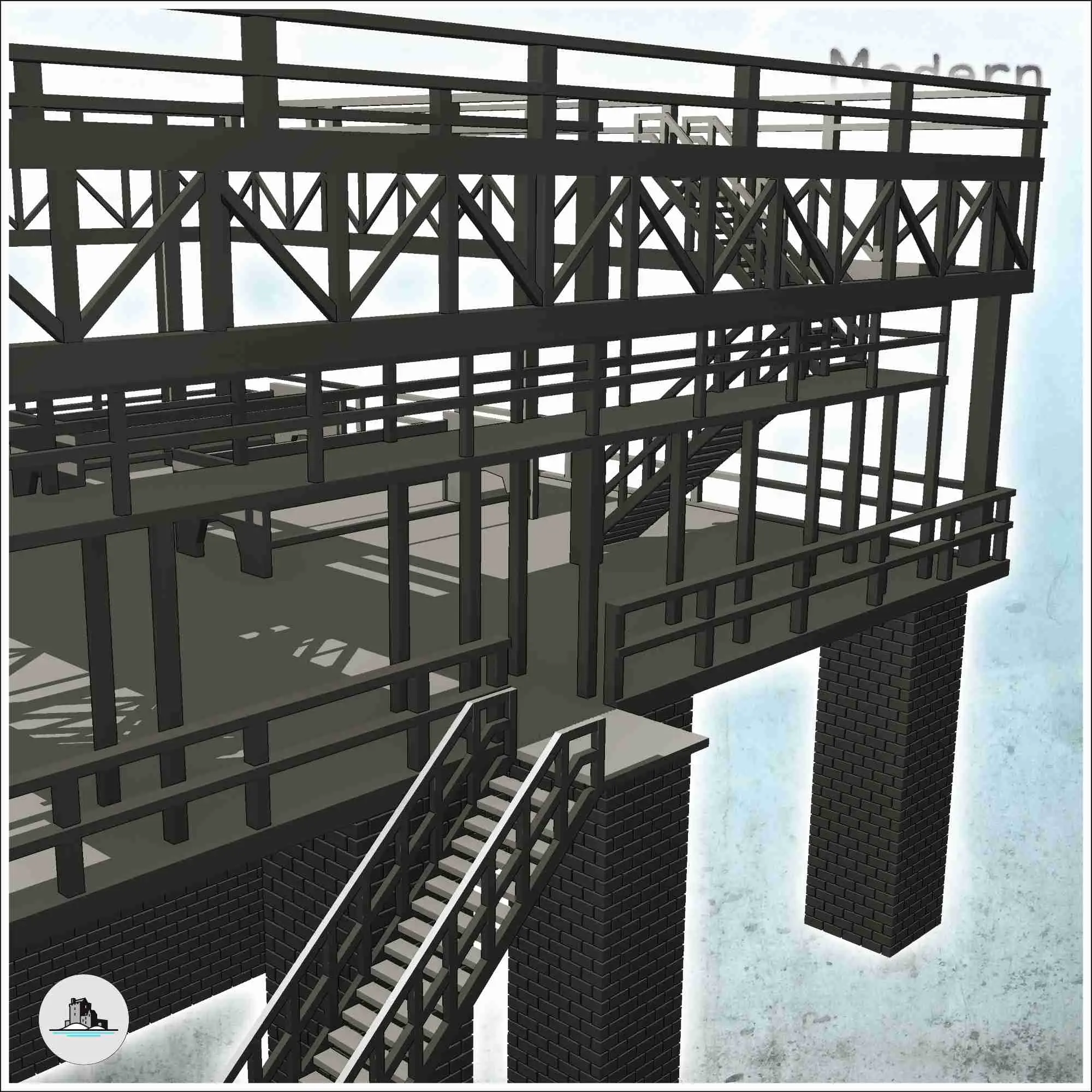 Industrial Design & Prototypes STL Download - Steel-beam industrial ...