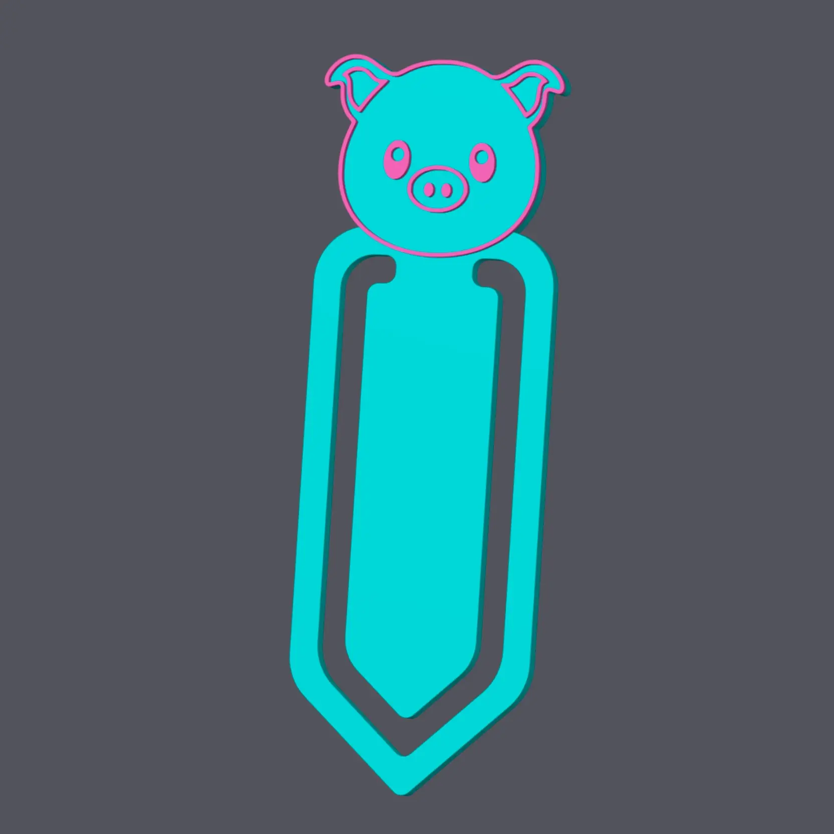 3D Printer Files | 3MF File | Pig Head - Farm Animals - Paperclip v1 ...