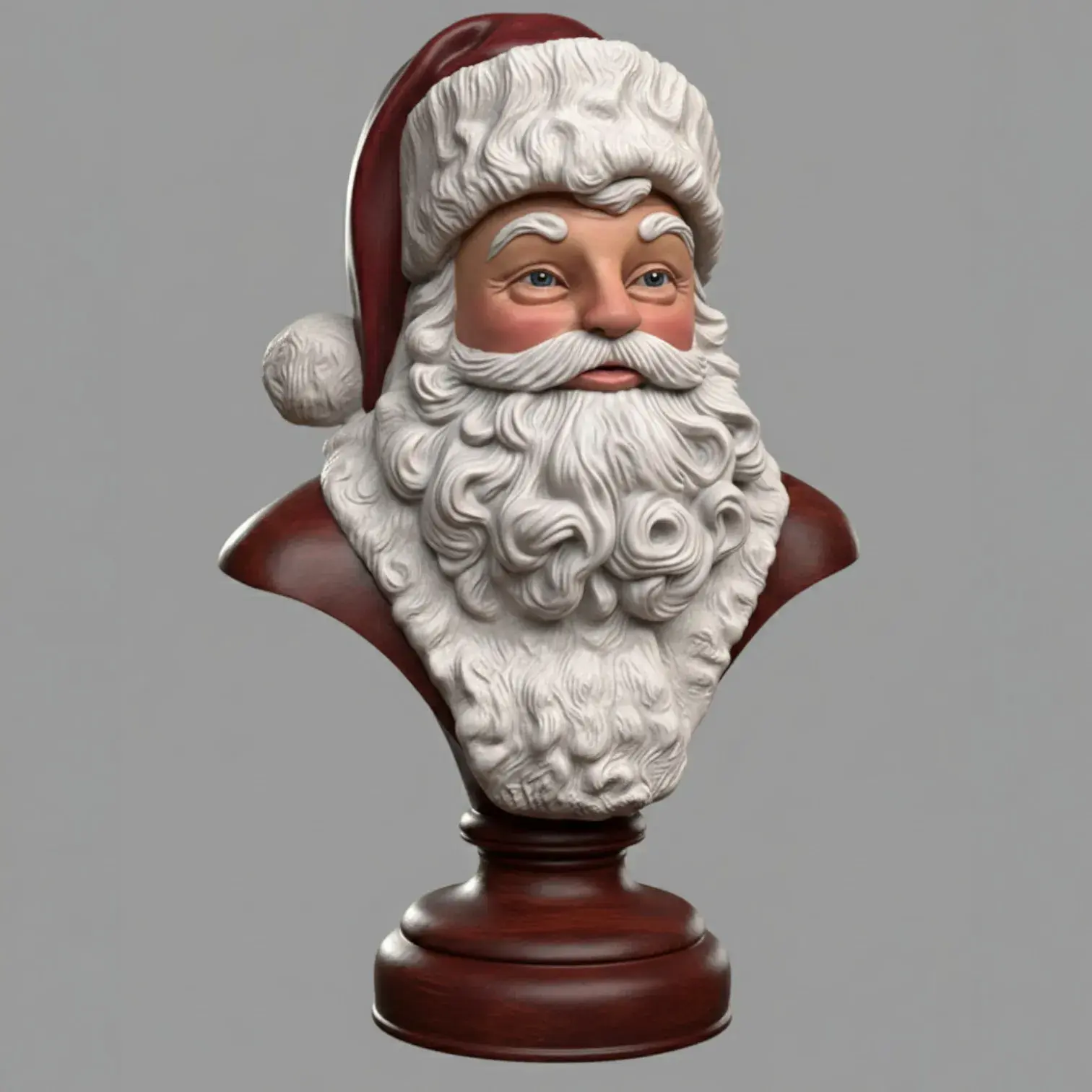 Home Decorations & Ornaments STL Download - Santa Claus Bust ...