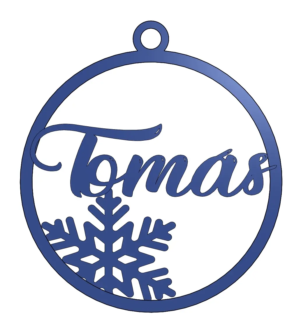 Home Decorations & Ornaments STL Download - Name christmas Ball Tomásby ...