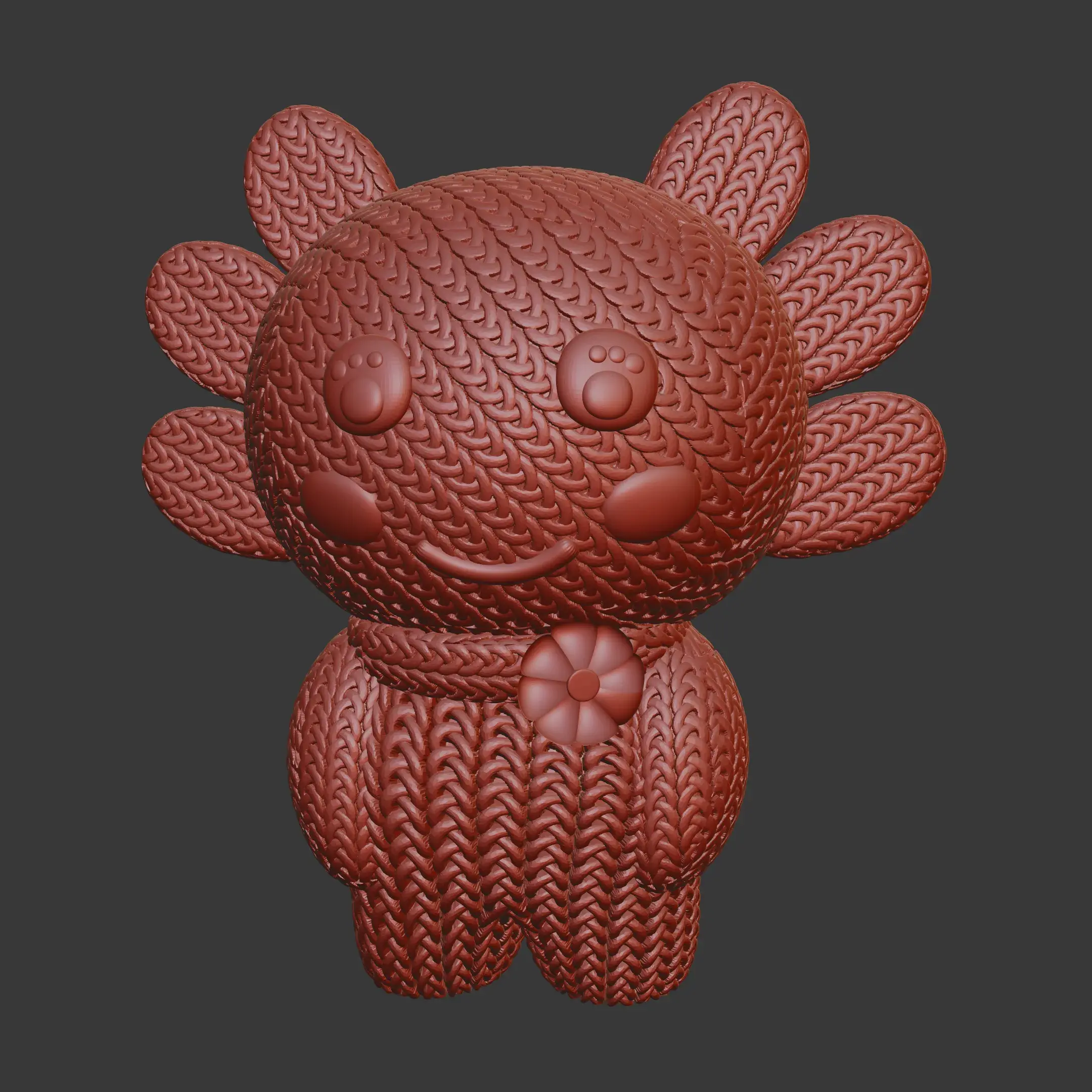 3D Printer Files | 3MF File | Knitted Axotol (cute) | Creality Cloud