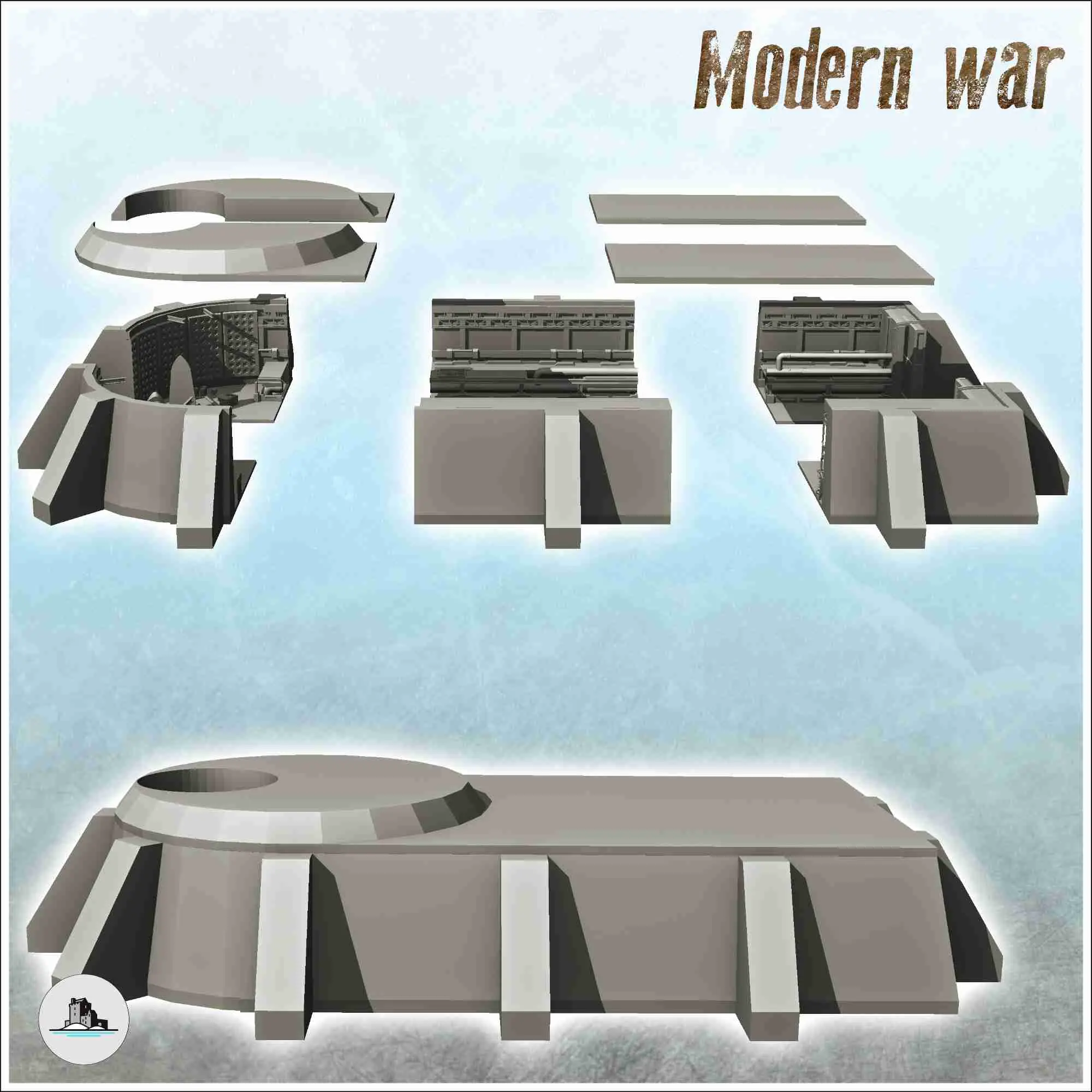 Other STL Download - Ballistic missile launching silo in bunker with ...