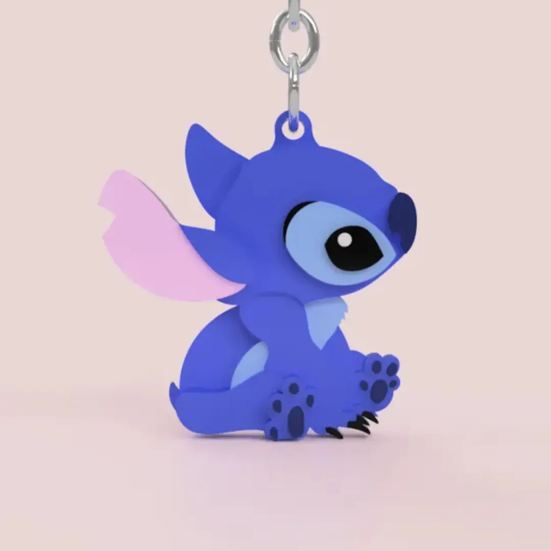 Free Jewelry & Accessories STL Download - Stitch Key Ringby Meliss