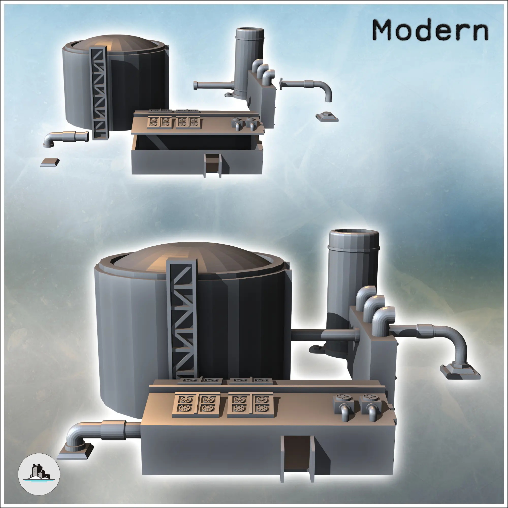 Industrial Design & Prototypes STL Download - Industrial building set ...