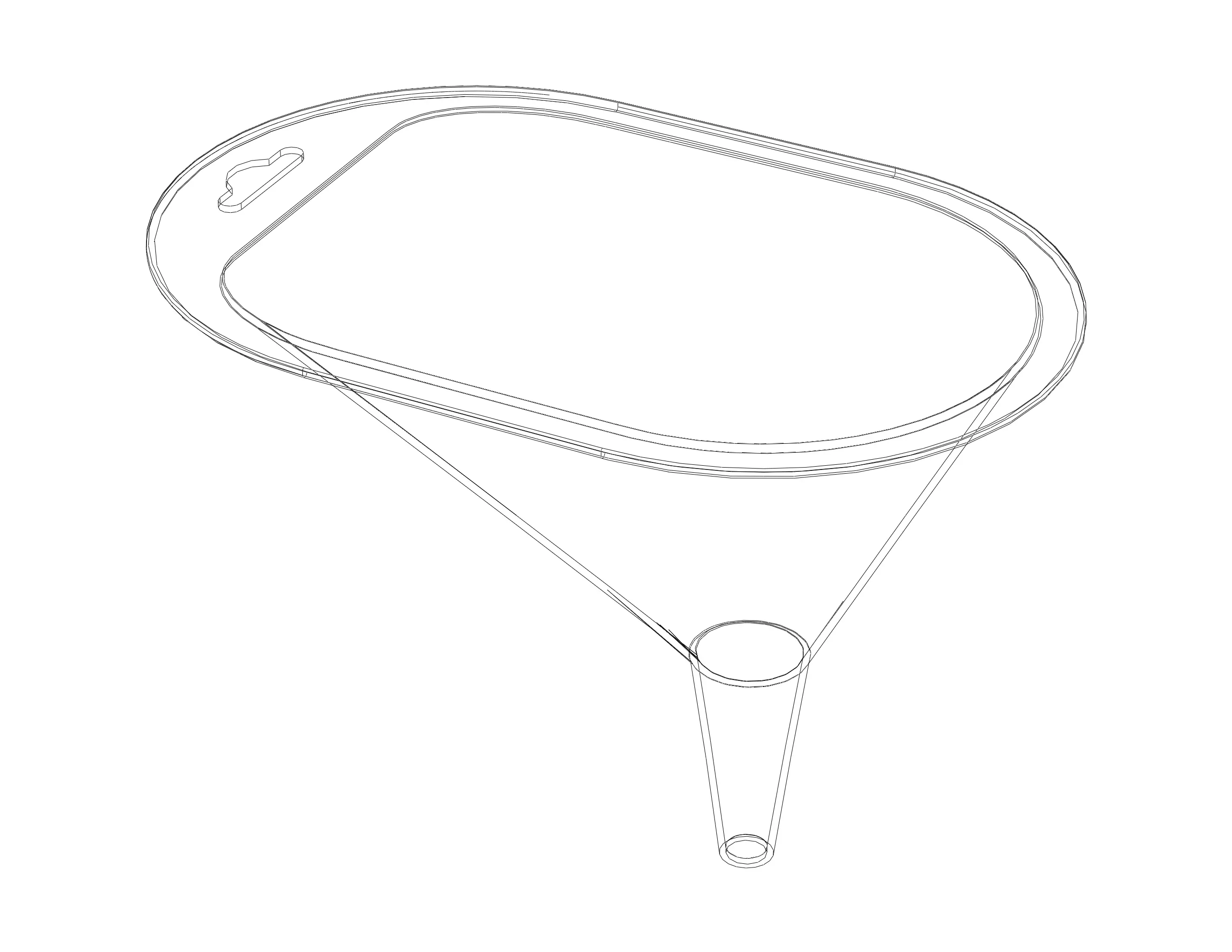 Home Appliance Accessories STL Download - Plastic Slot Shaped Funnelby ...