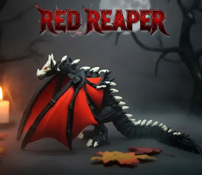 Other STL Download - dragon red reaper flexi printinplaceby mario_3d