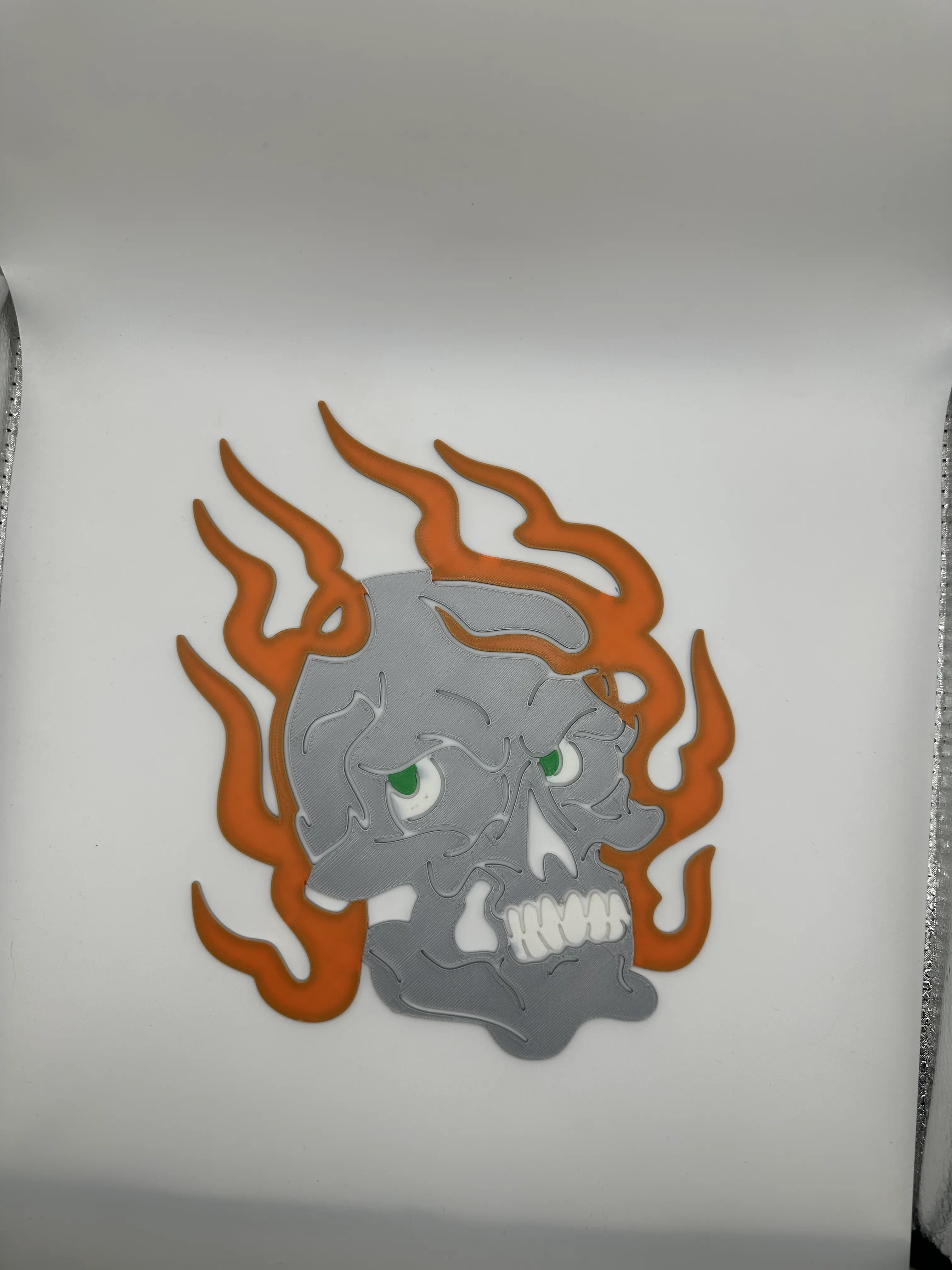 Sculptures & Artworks STL Download - Flaming Skullby BatChips