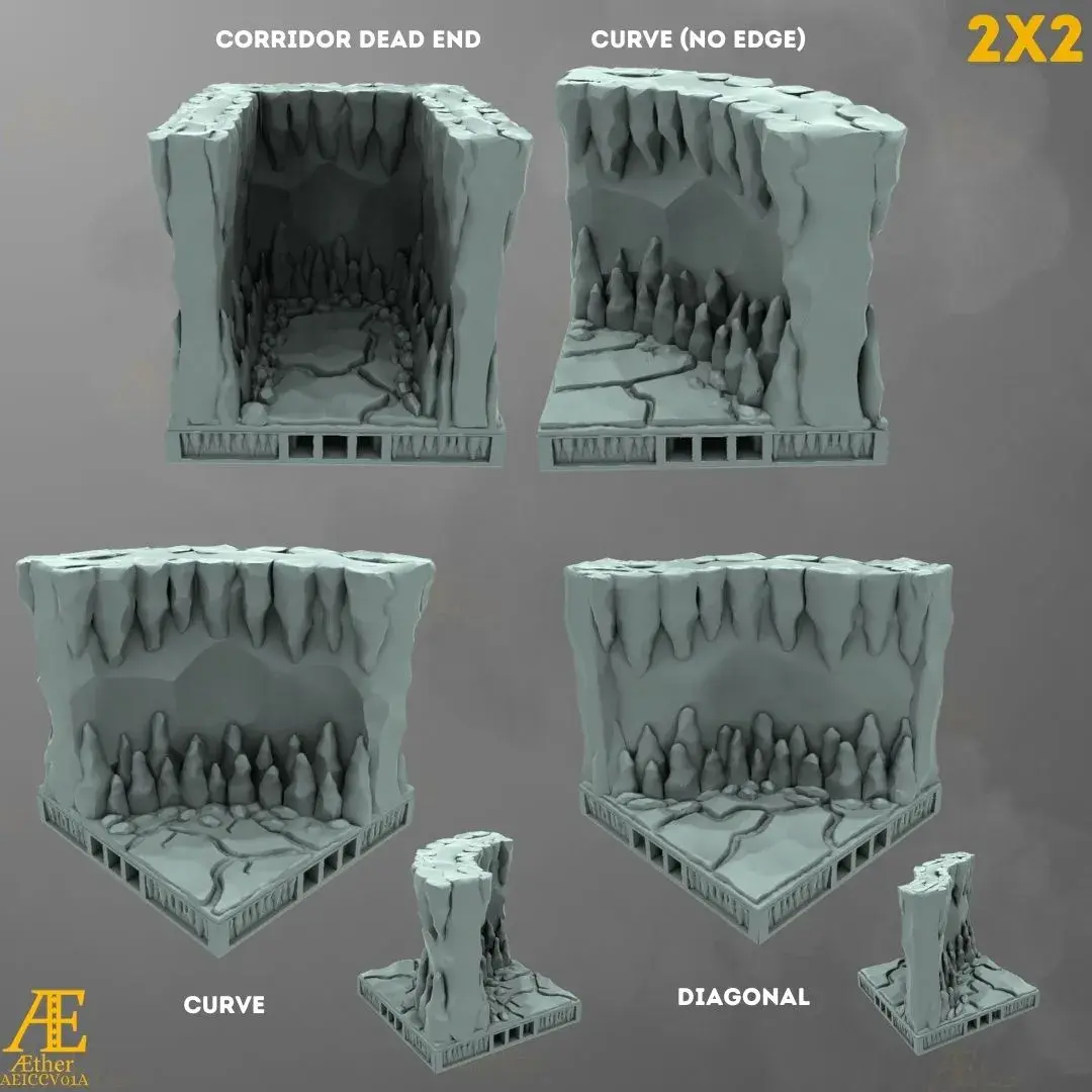 Props & Terrain STL Download - AEICCV01A - Ice Cavern Commonsby Aether ...