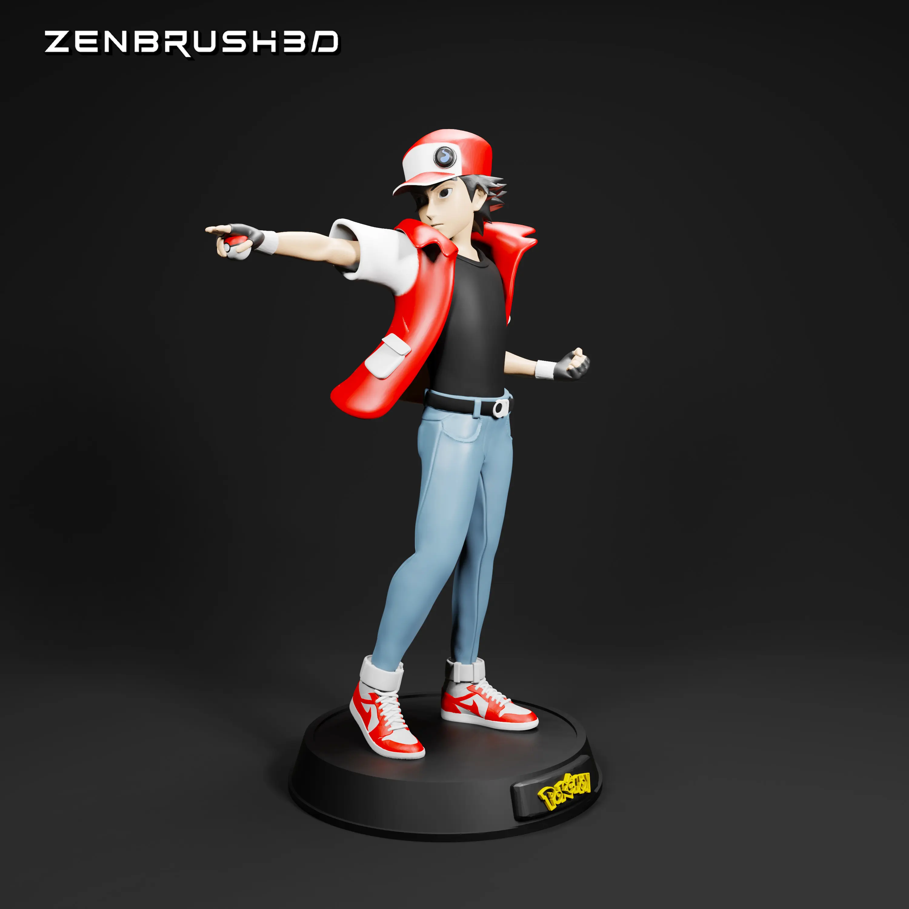 Other STL Download - RED - POKEMON 3D PRINTINGby ZENBRUSH3D