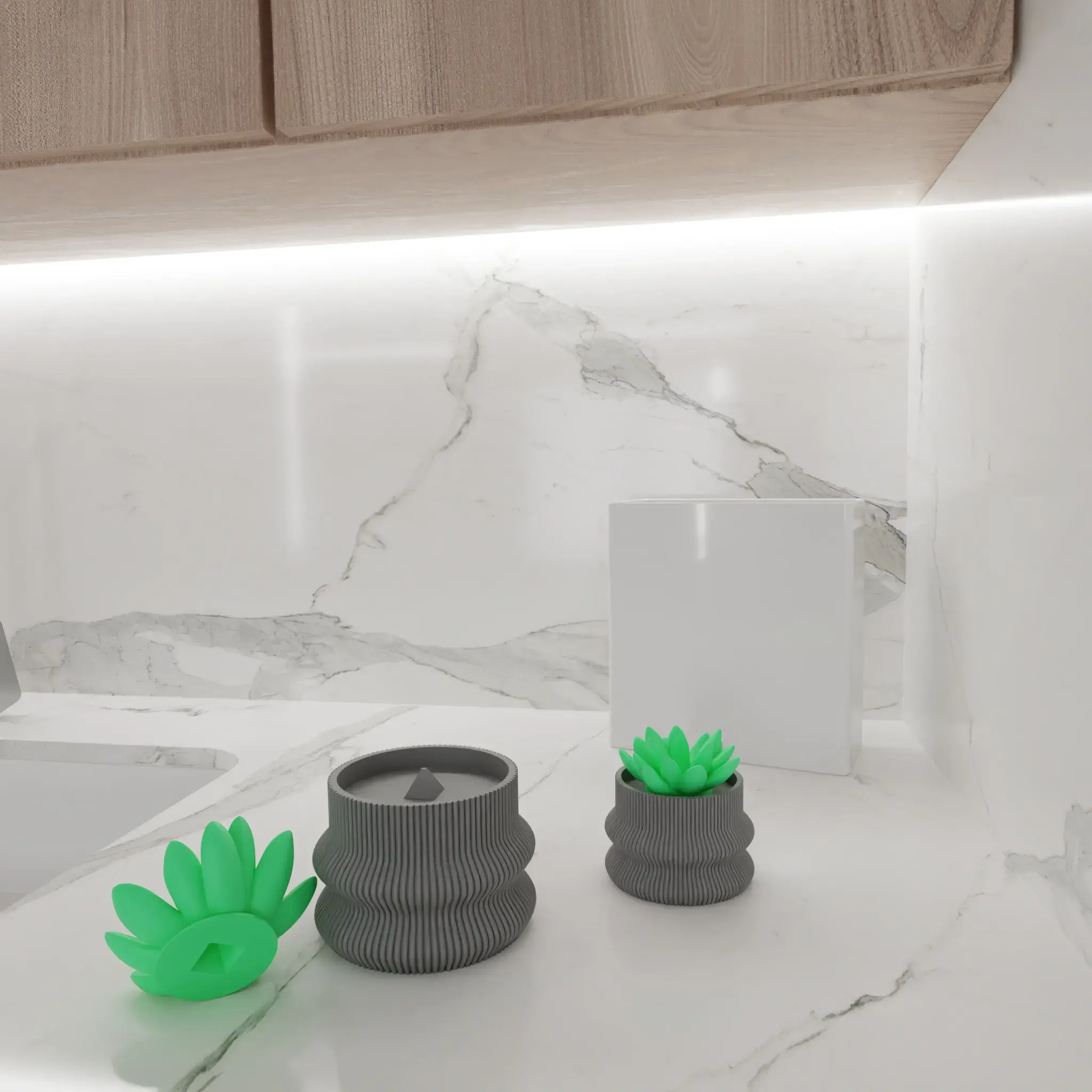 3D Printer Files | 3MF File | Artificial Succulent Planter | Creality Cloud