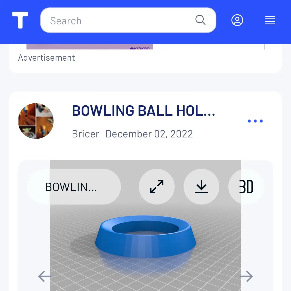 Free Sports & Exercise Equipment STL Download - Bowling ball holderby ...