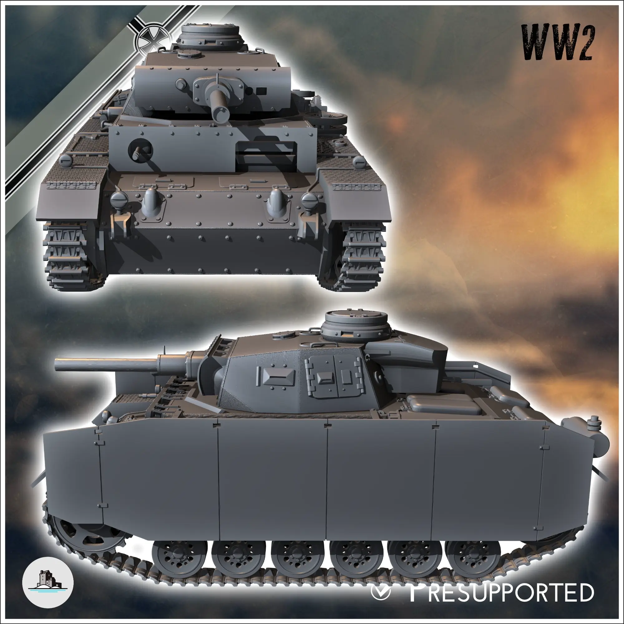 Panzer III Ausf. M Flammpanzer (Sd.Kfz. 141-3 ) - WW2 miniat | 3D ...
