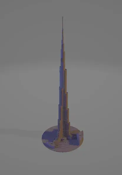 Digital Art STL Download - Burj khalifa keychainby user9717733590