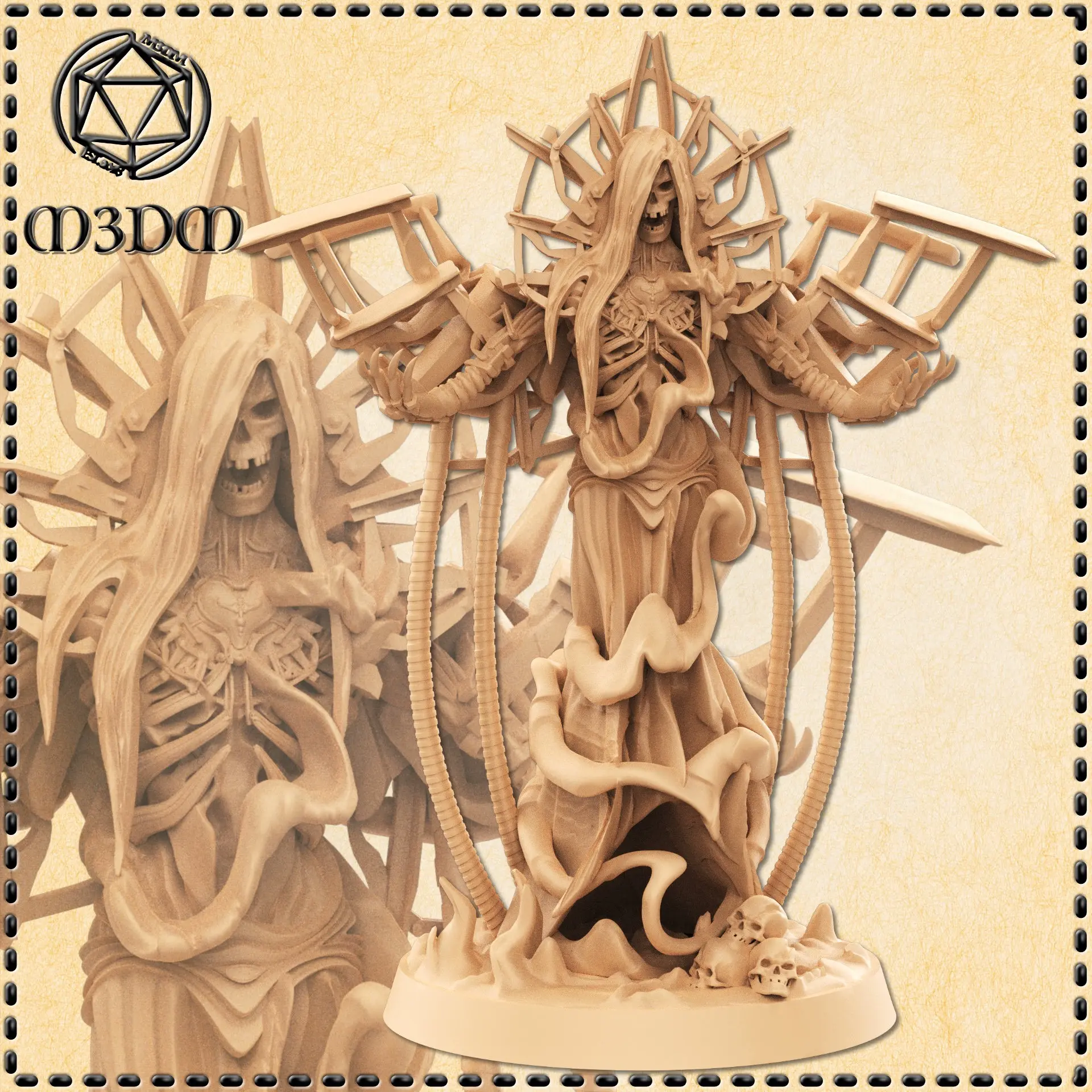 Characters & Creatures STL Download - Biomechanics Lich (With and ...