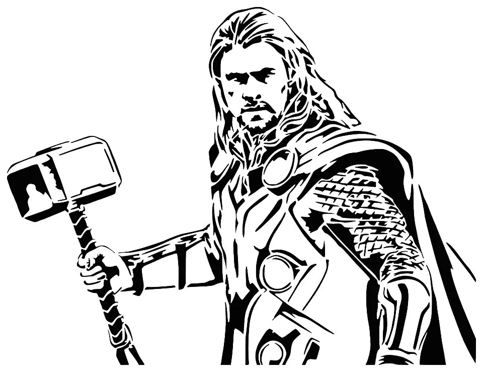 Free Digital Art STL Download - Thor stencil 3by SMT_M 🦊