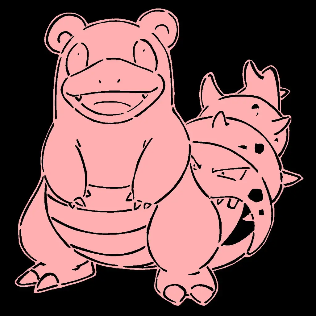 080 Slowbro stencil + 2D | 3D models download | Creality Cloud