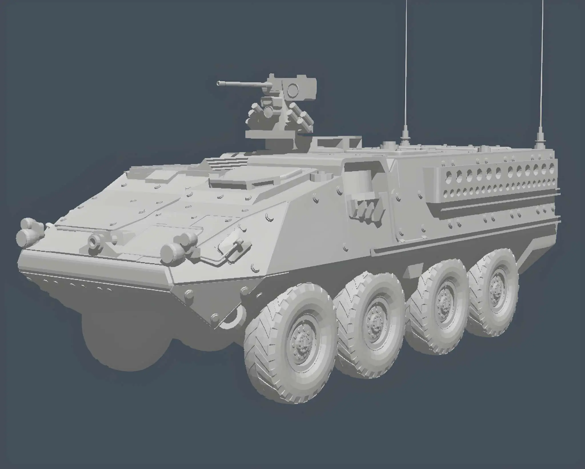 Vehicles & Machinery STL Download - stryker apc 8x8 Armored vehicleby ...