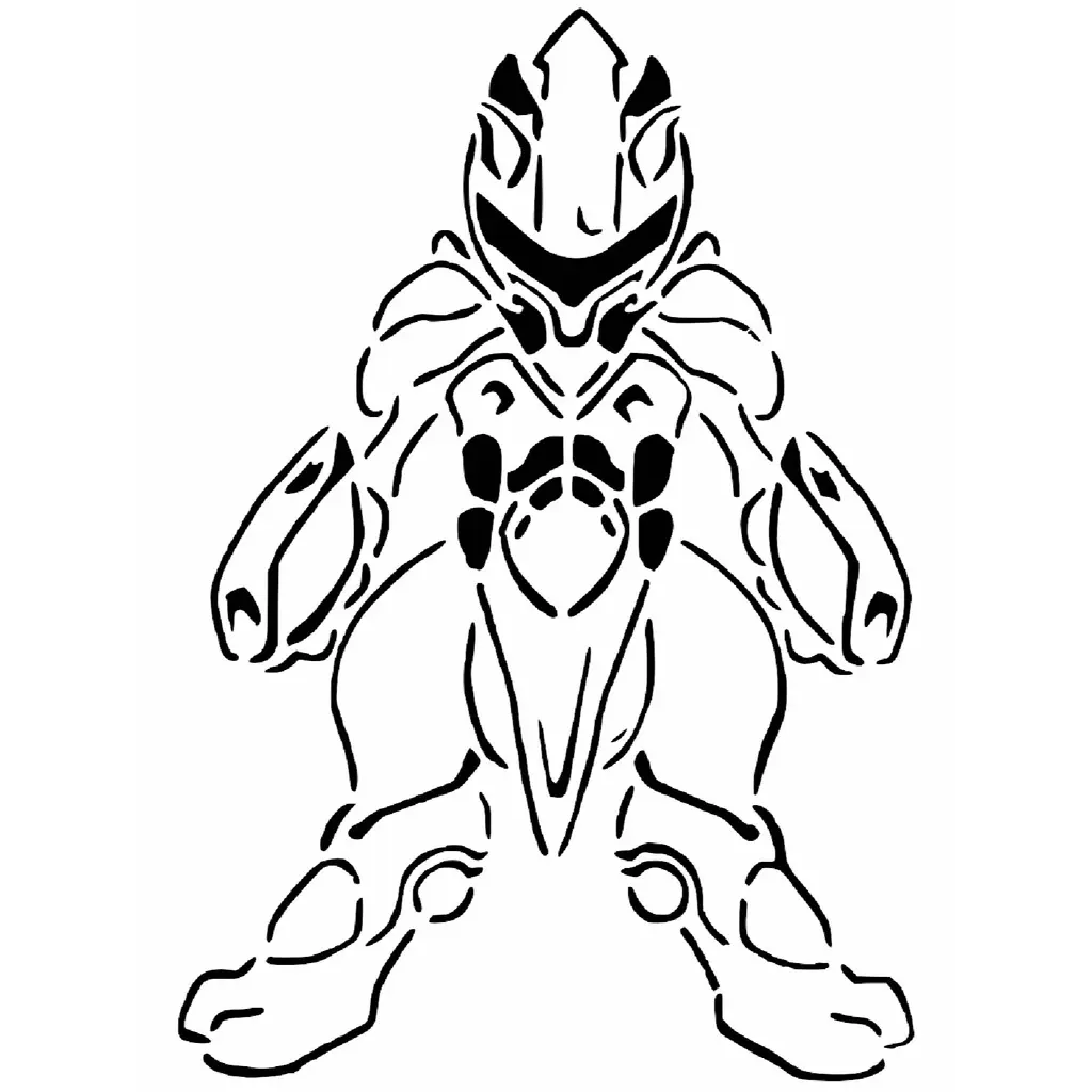 Free Characters & Creatures STL Download - Armored Mewtwo stencilby SMT_M 🦊